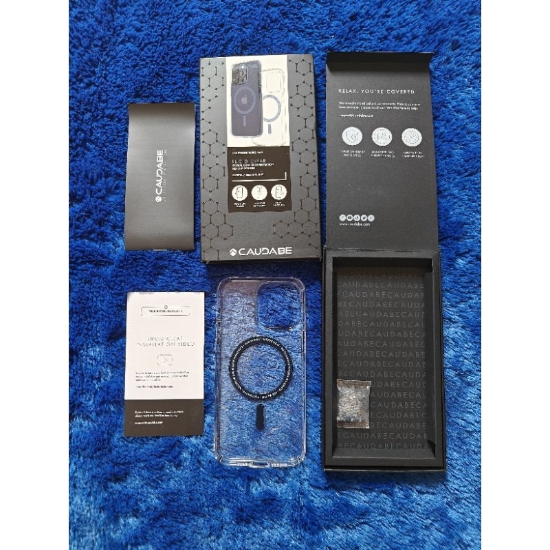 Jual Case Casing Caudabe Lucid Clear Blue MagSafe iPhone 15 Pro max ...