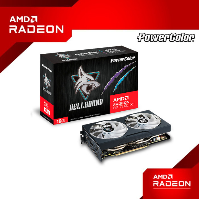 Jual POWERCOLOR RX 7600 XT 16GB HELLHOUND GDDR6 7600XT 16G VGA AMD ...