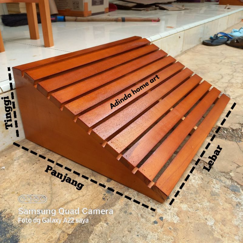 Jual Papan Tanjakan Sepeda Motor || Kayu Mahoni Finishing Plitur ...