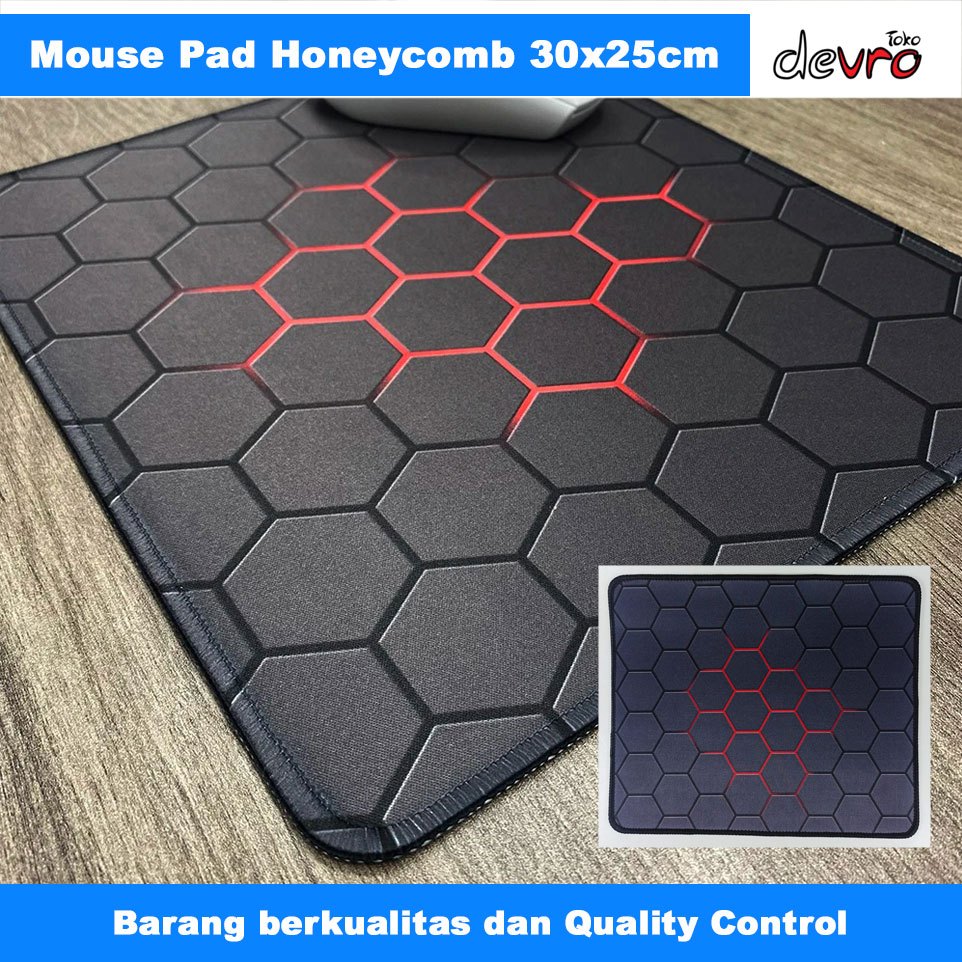 Jual Mousepad Gaming Mouse Pad Square Shape - Motif Honeycomb Laser ...