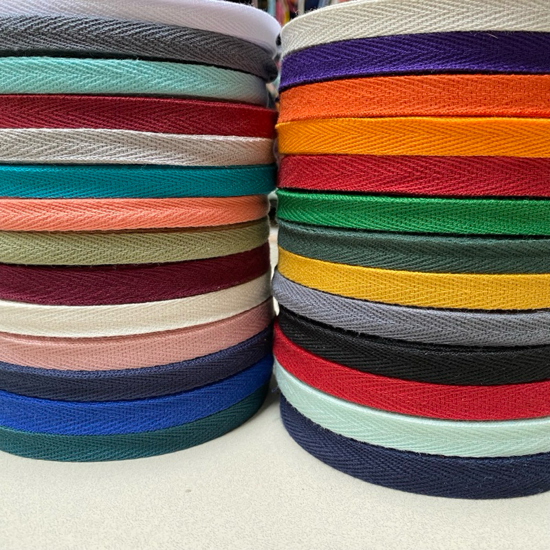 Jual pita katun /twill tape cotton,piterban katun 1 cm harga untuk 15 ...