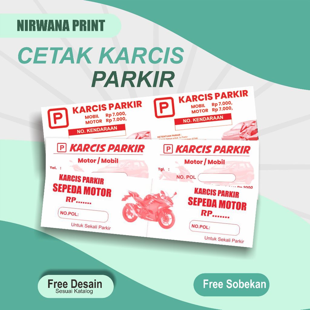 Jual CETAK KARCIS PARKIR CUSTOM NAMA LEMBAGA | Shopee Indonesia