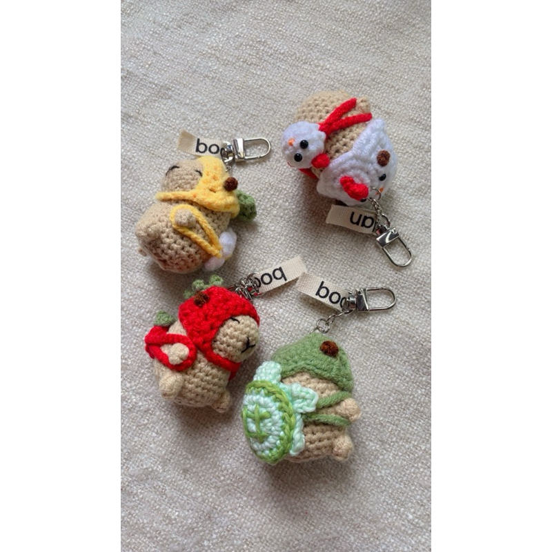 Jual Gantungan kunci Capybara rajut | Capybara Keychain Crochet ...