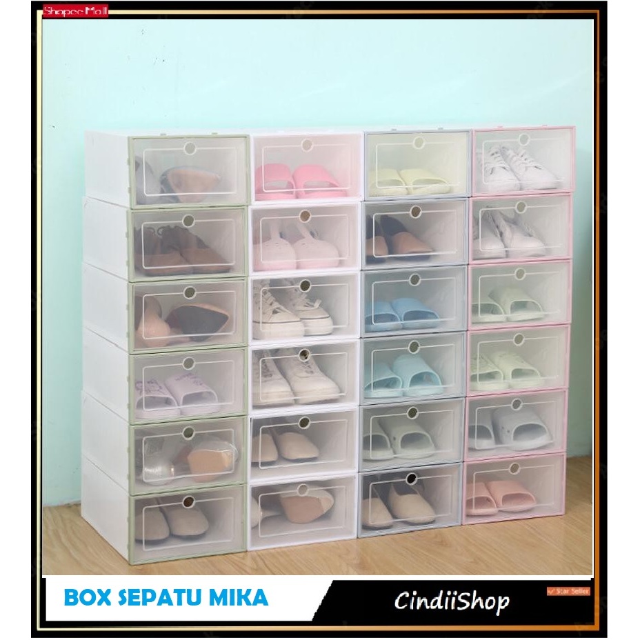 Jual Kotak Sepatu Transparan Tebal Besar Serbaguna Shoes Box Tempat ...