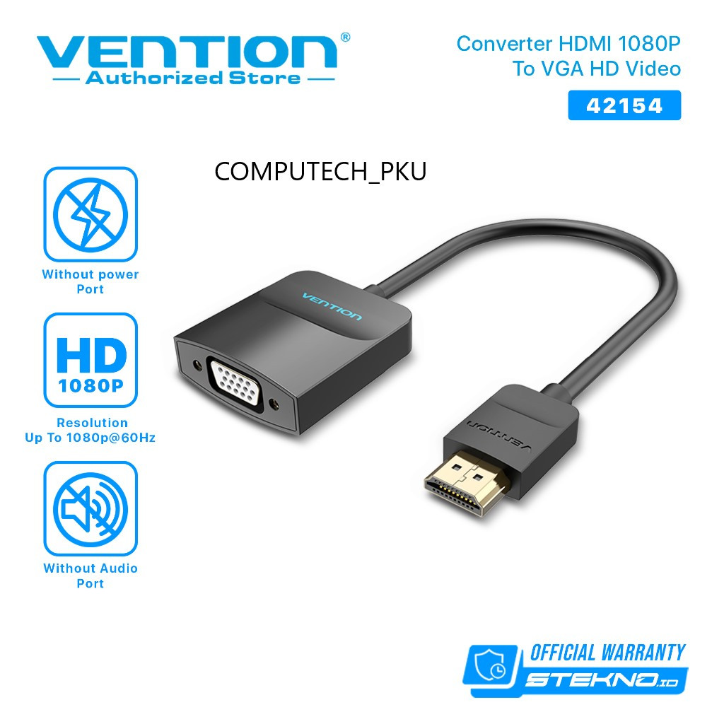 Jual Vention Converter HDMI Male to VGA Female (42154) | Shopee Indonesia