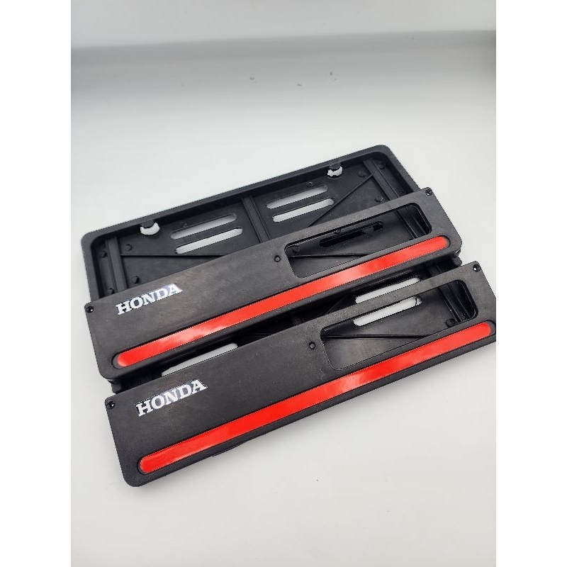 Jual 1pasang Dudukan Plat Nomor Motor List Merah Stiker Honda - Tatakan ...