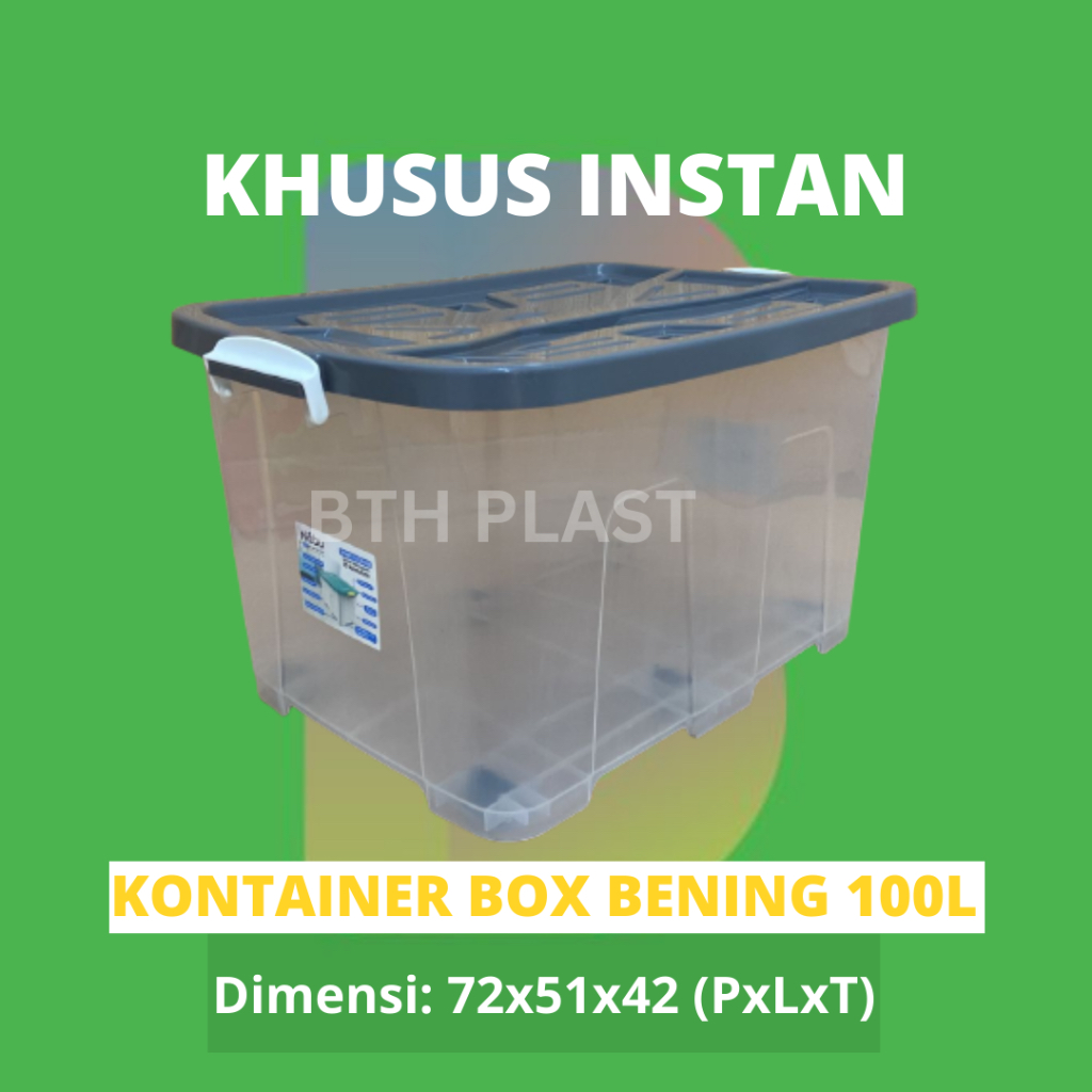 Jual BOX CONTAINER 100 LITER BENING + RODA - Kontainer Box Besar / Box ...