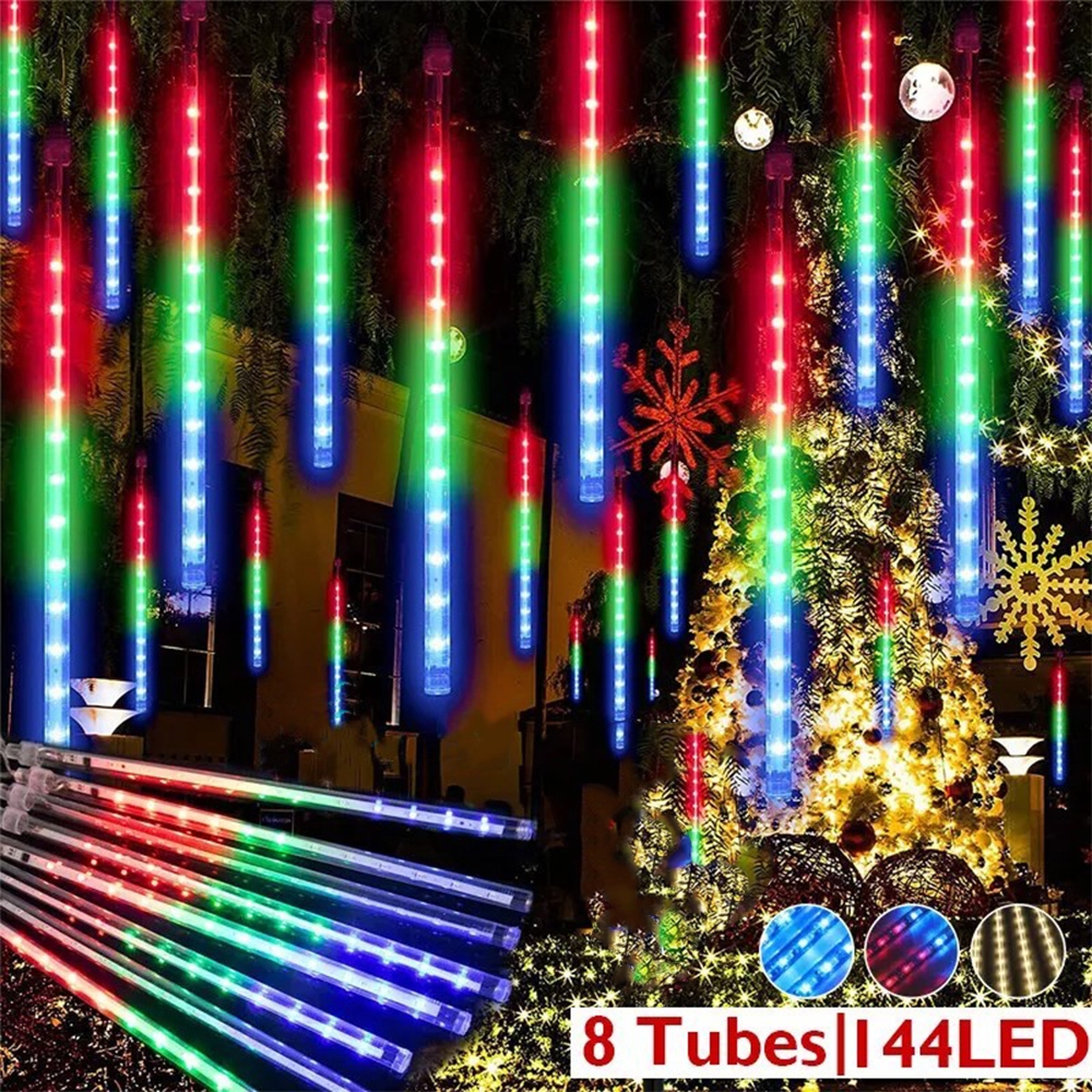 Jual Lampu Meteor LED Hujan 50cm RGB 1set 10batang 192 / 288-led 3.5 ...