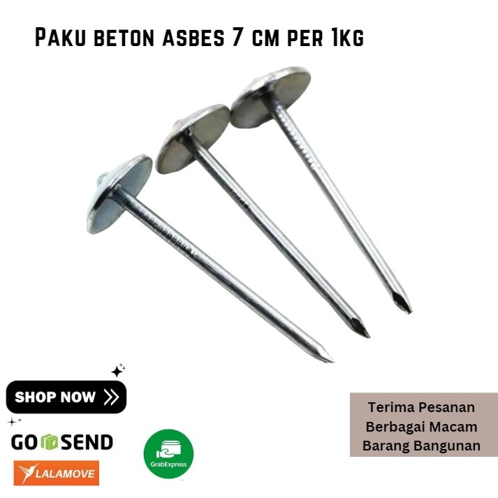 Jual Paku beton asbes 7 cm per 1kg | Shopee Indonesia