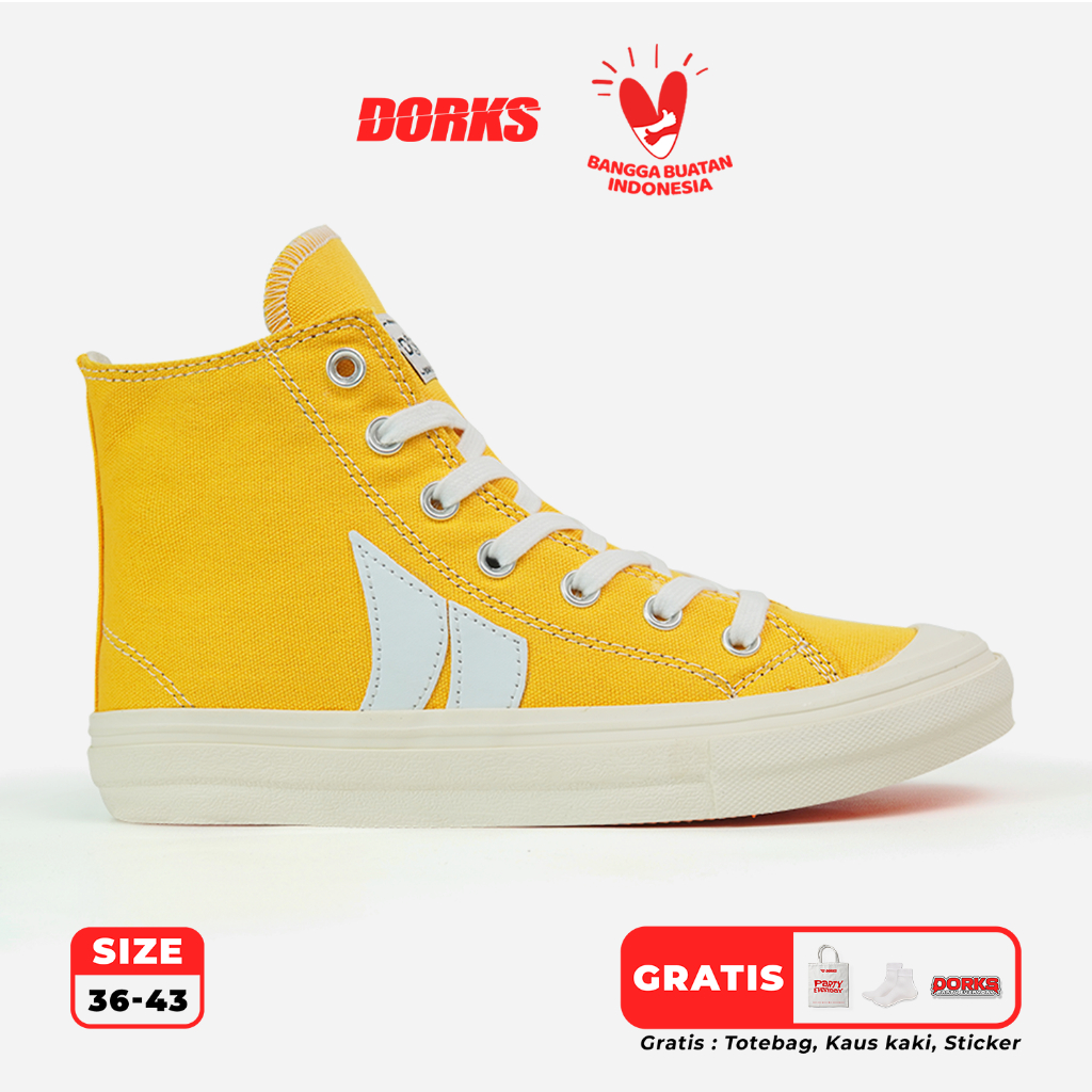 Jual Dorks - Classic High Yellow Sepatu Sneakers Casual Pria Wanita ...
