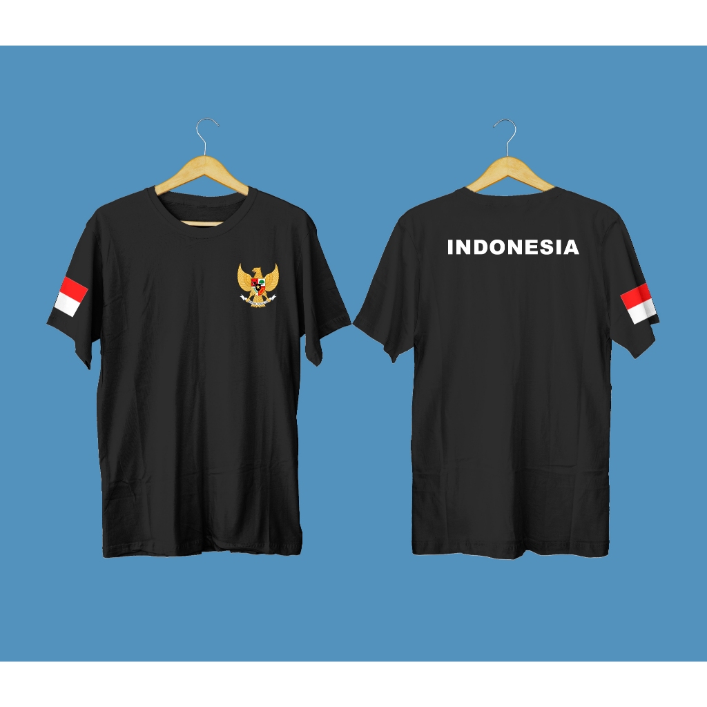 Jual Kaos Sablon Logo Garuda Bendera Indonesia Combed 30s | Shopee ...