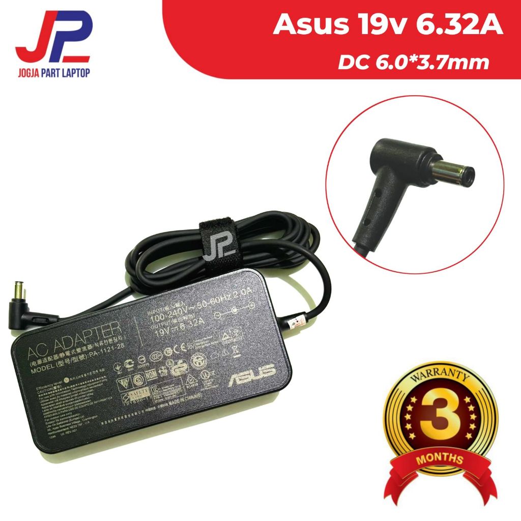 Jual Adaptor Charger Laptop Asus 19V 6.32A 120Watt DC 6037 Asus ROG ...