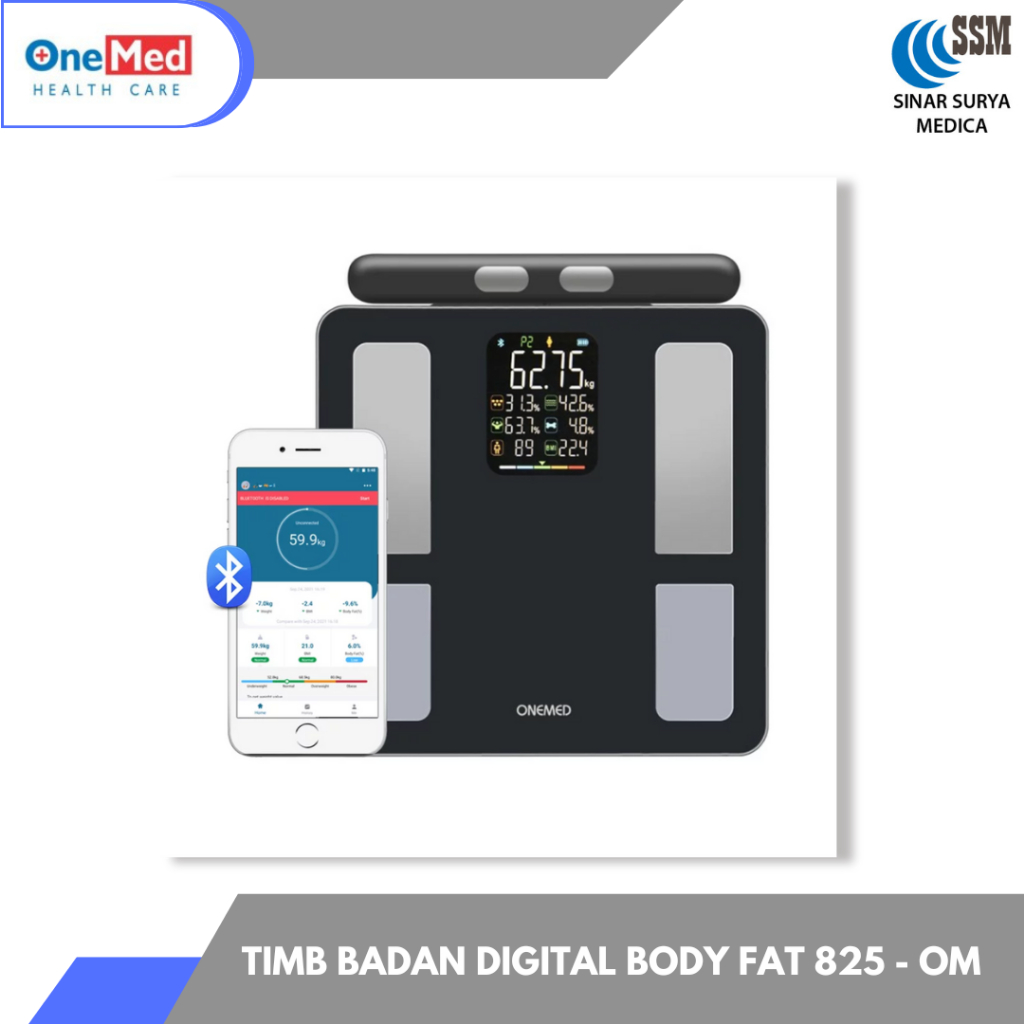 Jual ONEMED - Timbangan Badan Digital Body Fat Scan 825 With Bluetooth ...