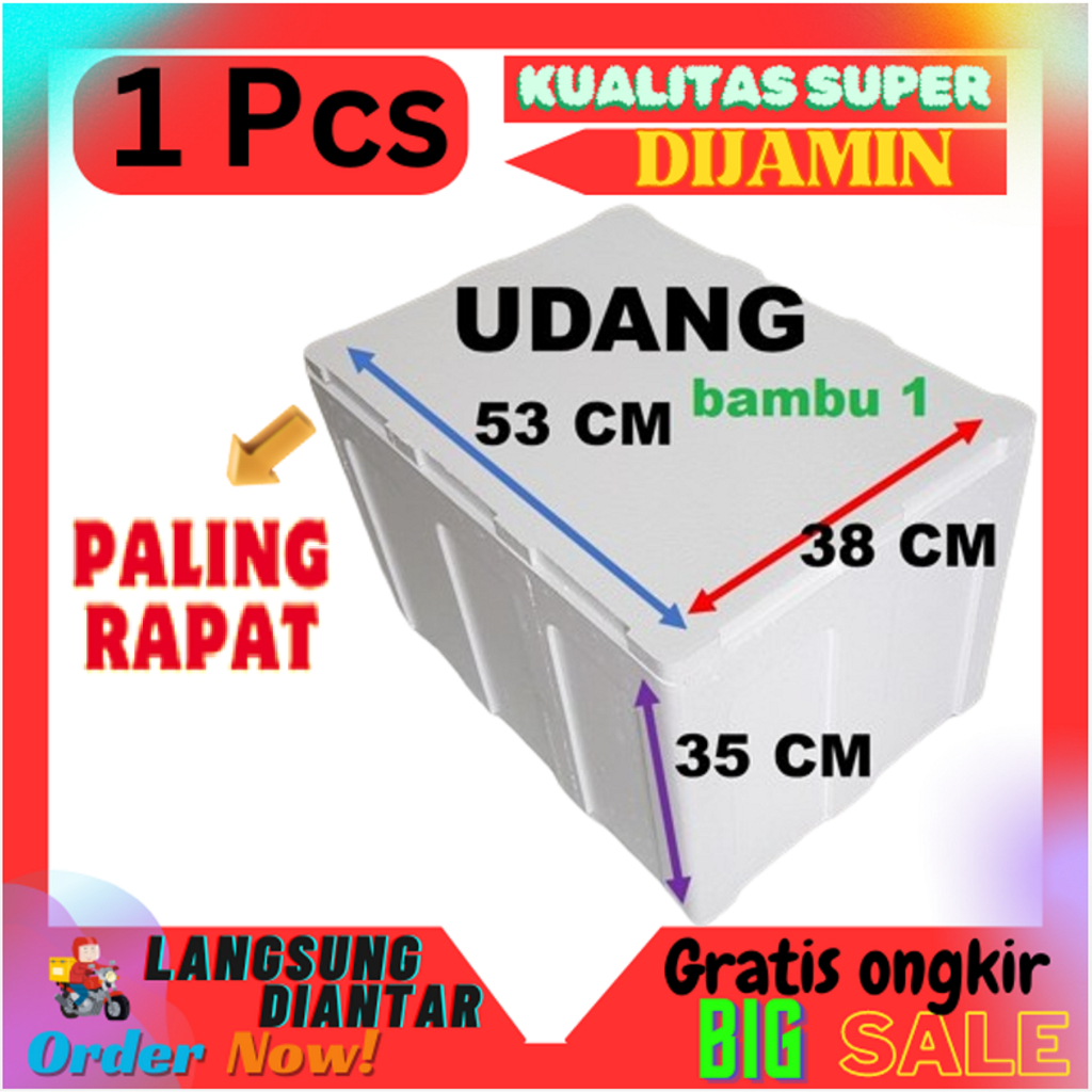 Jual 53x38x35 cm (UDANG) KOTAK STYROFOAM BOX - KOTAK STEROFOAM BOX ES ...