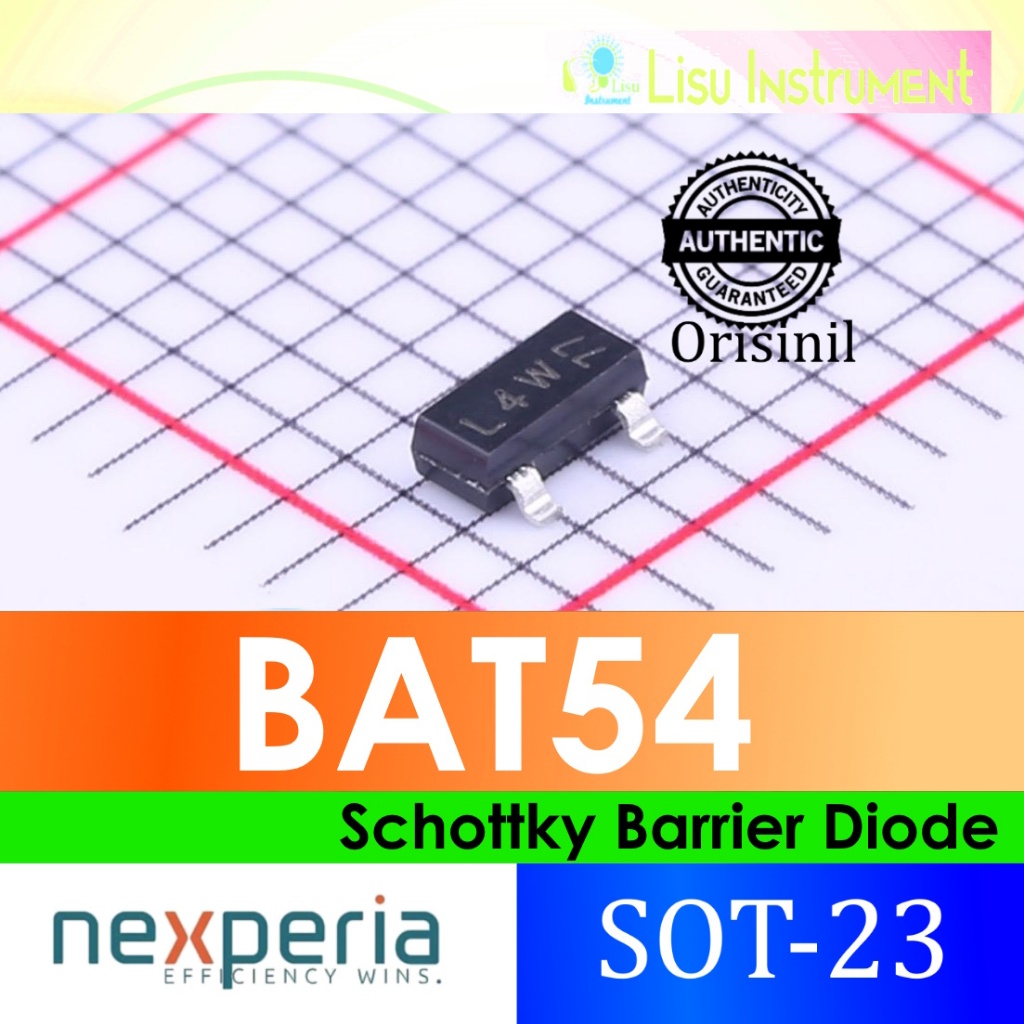 Jual BAT54 Schottky Barrier Diode L4 L4W SOT-23 Nexperia ORIGINAL ...