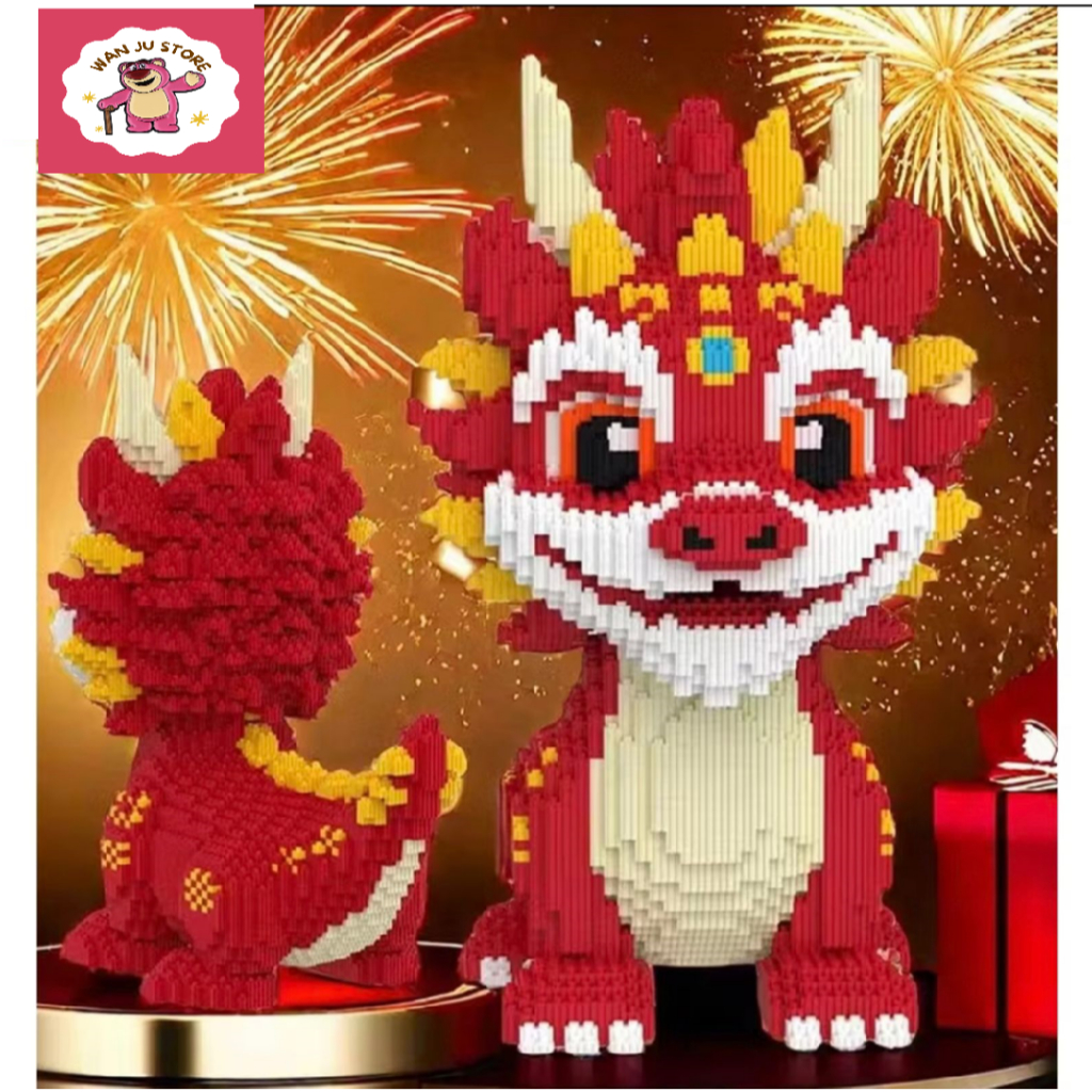 Jual Nano Blocks BIG DRAGON Series 3D Model, Mainan Blok Susun Naga ...