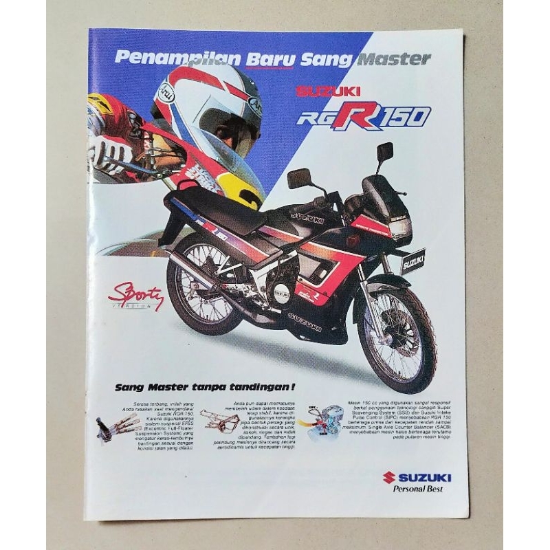 Jual Brosur iklan motor Suzuki RGR 150 dua Tak - original dari majalah ...