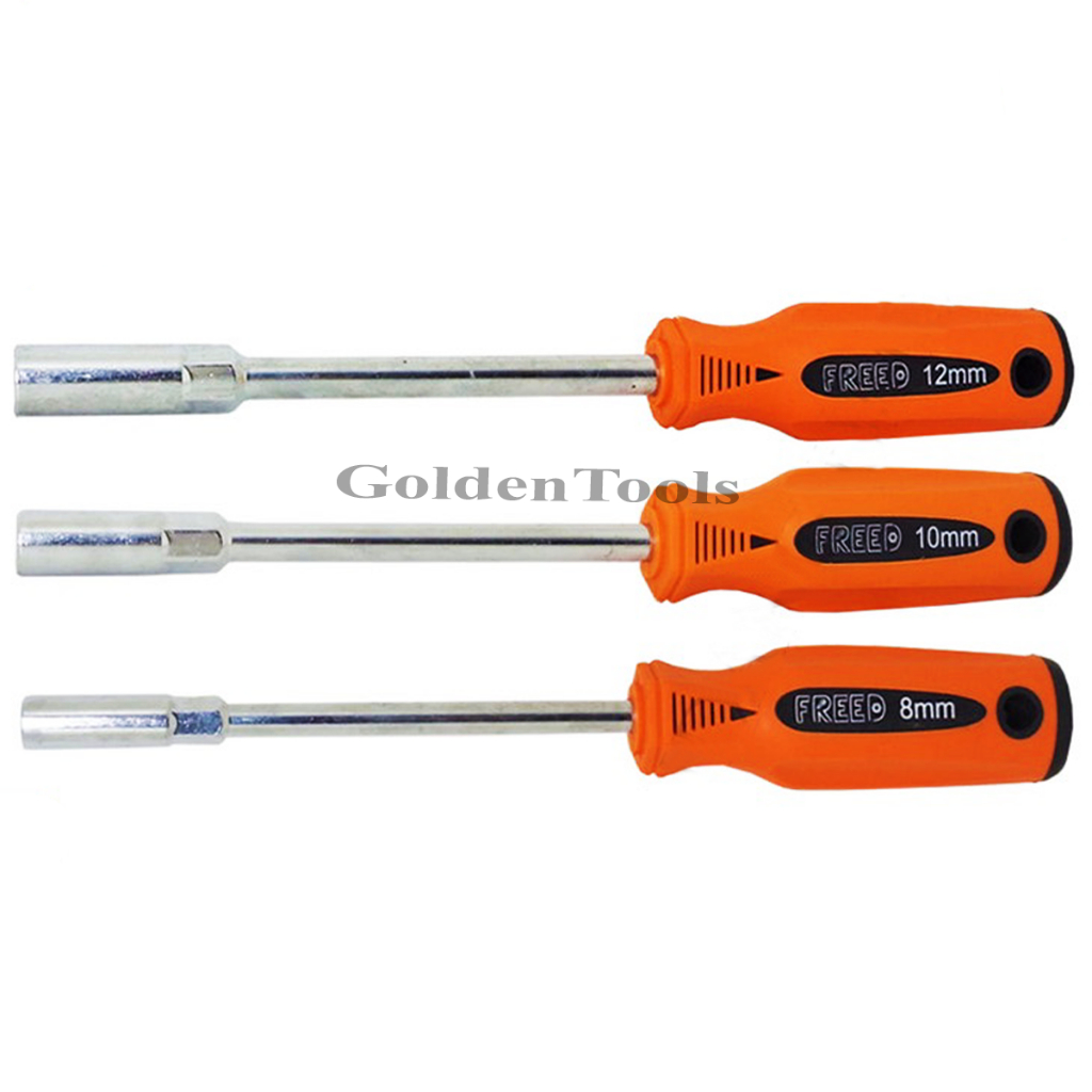 Jual Obeng Sok 8mm gagang karet FREED obeng kunci shock sok 10mm /12mm ...