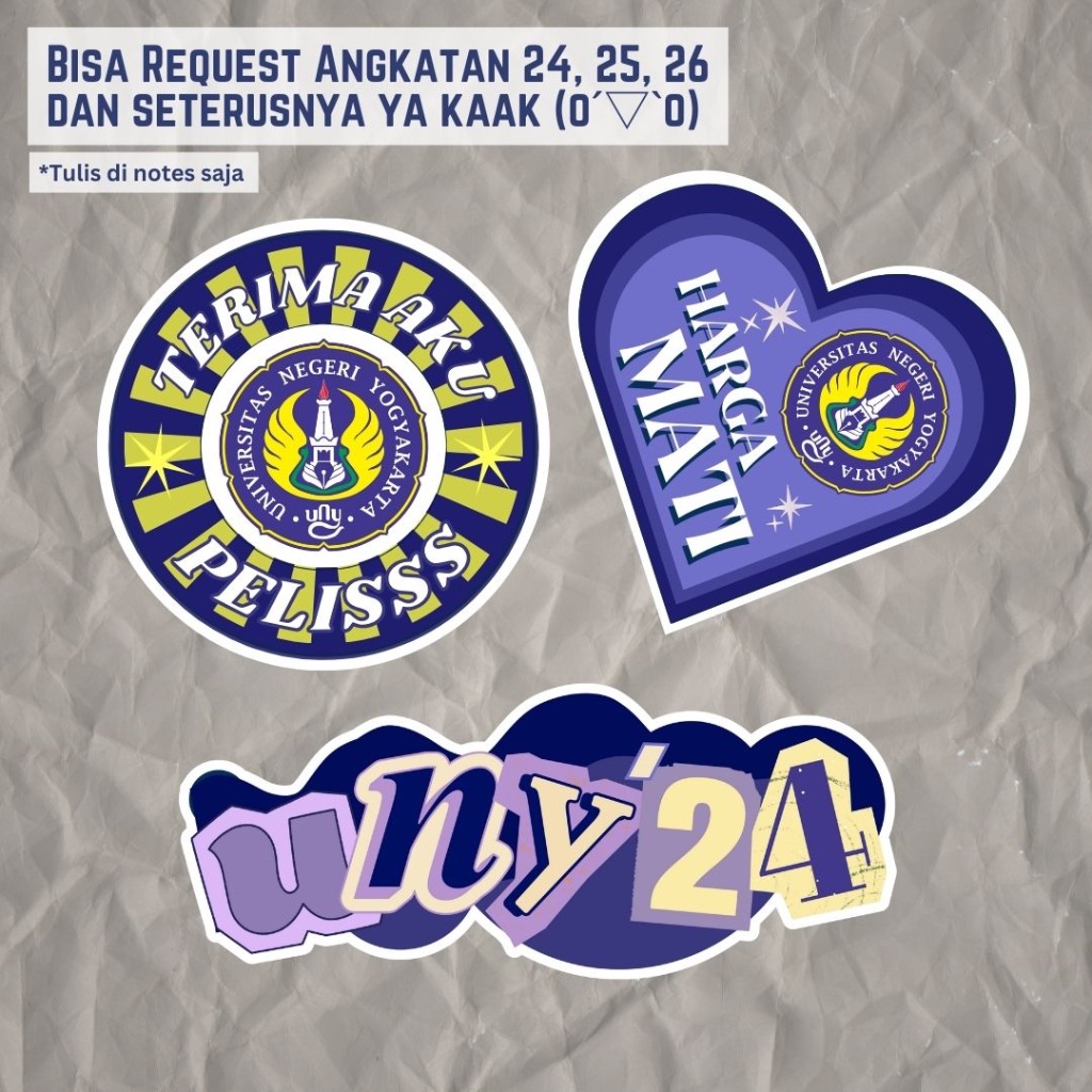 Jual STIKER SCRAPBOOK CAMABA UNY | UNIVERSITAS NEGERI YOKYAKARTA ...