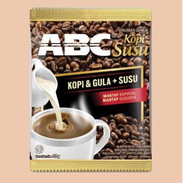 Jual KOPI MURAH ABC SUSU 1 RENCENG ISI 10 PCS | Shopee Indonesia