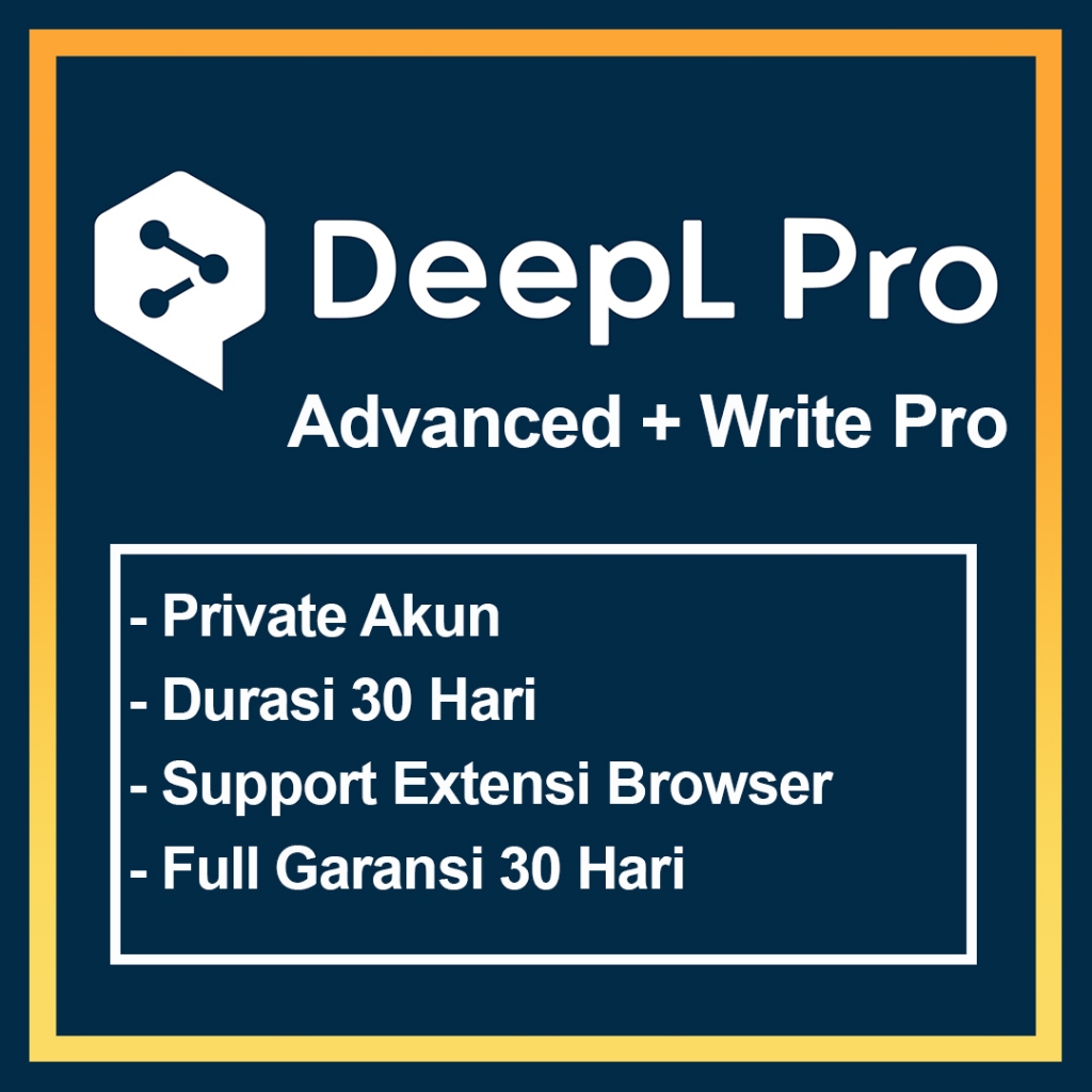 Jual DeepL Pro Advanced + Write Pro 30 Hari Privat | Shopee Indonesia