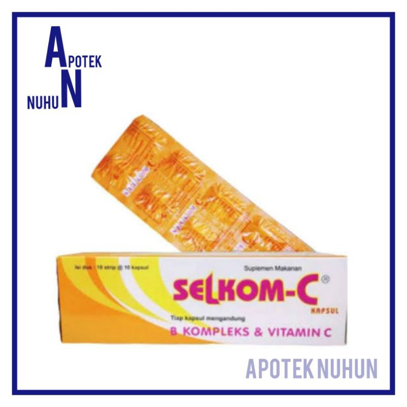 Jual Selkom C Strip 10 Kapsul Vitamin B Kompleks Dan Vitamin C 500mg ...