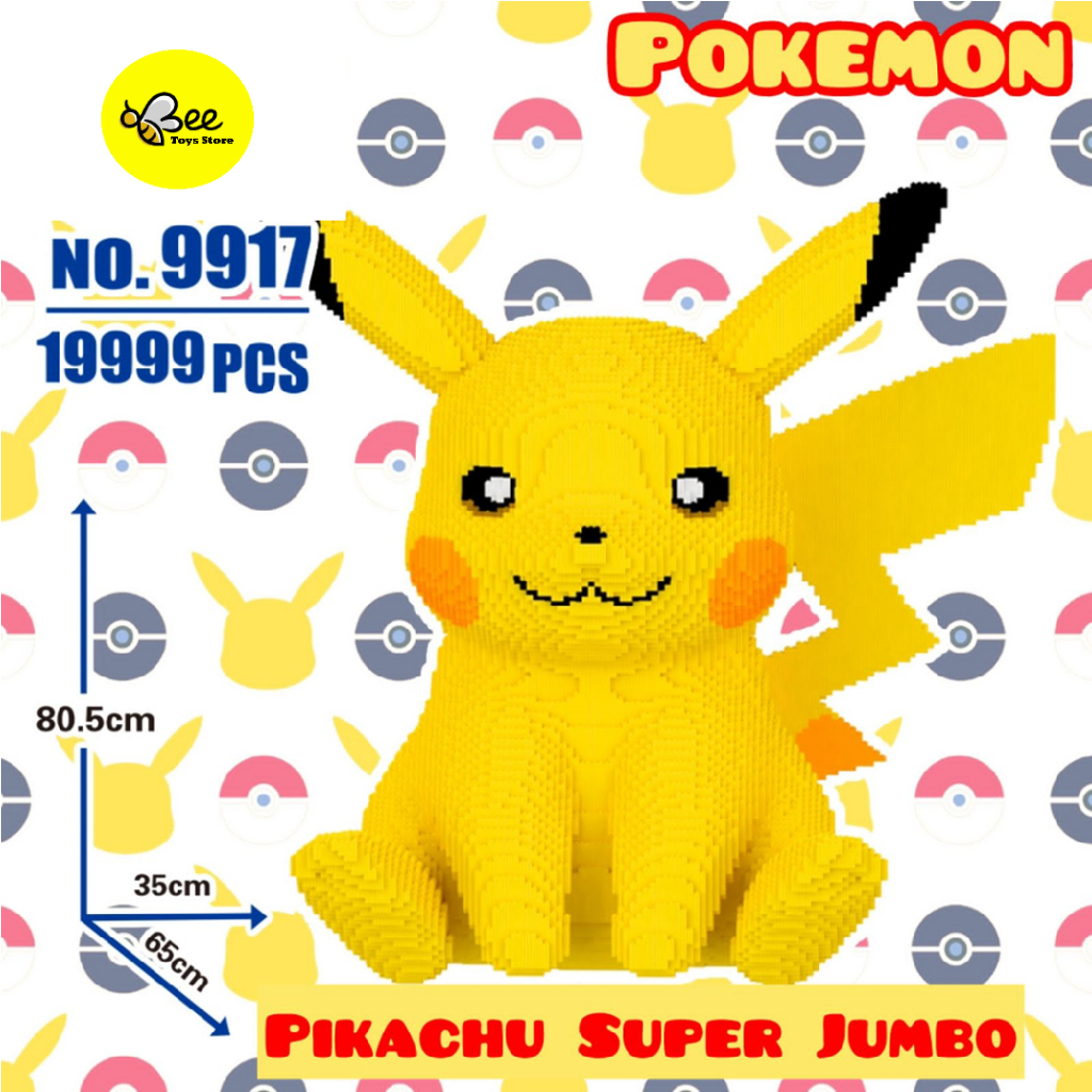 Jual Nano Blocks SUPER JUMBO POKEMON PIKACHU 3D Model,Mainan Blok Susun ...