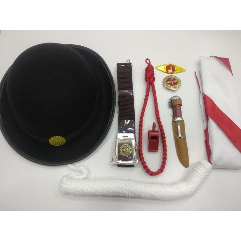 Jual paket atribut pramuka penggalang lengkap sd smp sabuk ori | Shopee ...