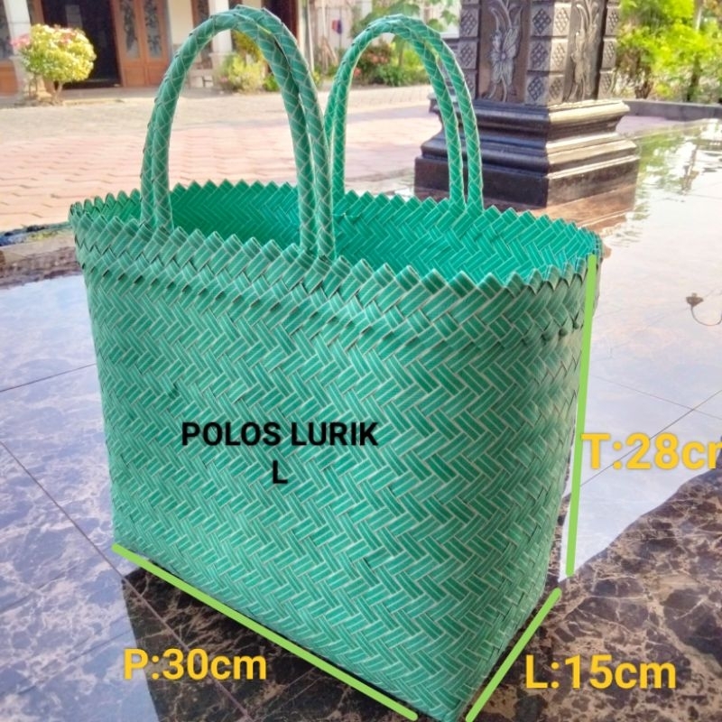 Jual Tas Anyam Polos L/Tas anyaman polos Lurik L | Shopee Indonesia