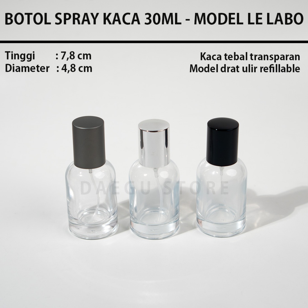 Jual Botol Parfum 30ml Spray Kaca Tebal Bening - Refill Isi Ulang ...
