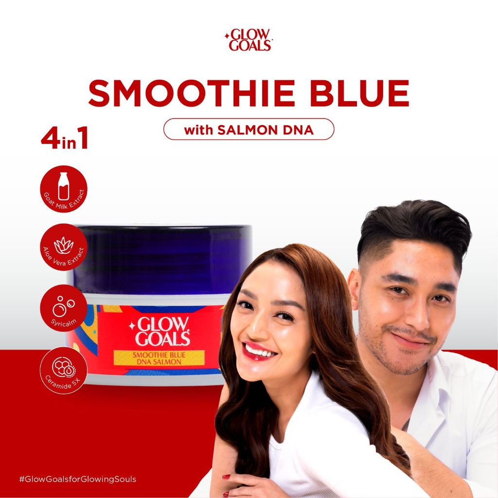 Jual GLOW GOALS SMOOTHIE BLUE DNA SALMON !! READY STOCK BY Krisjiana & Siti Badriah | Shopee ...