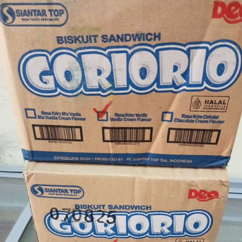 Jual Goriorio 1 Dus (isi 8 pack=160 pcs)/(isi 10 pack=200 pcs) | Shopee ...