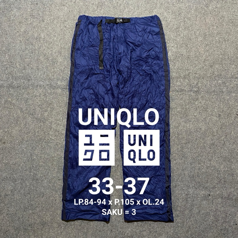 Jual UNIQLO PARASUT WARM LINED NAVY | Shopee Indonesia