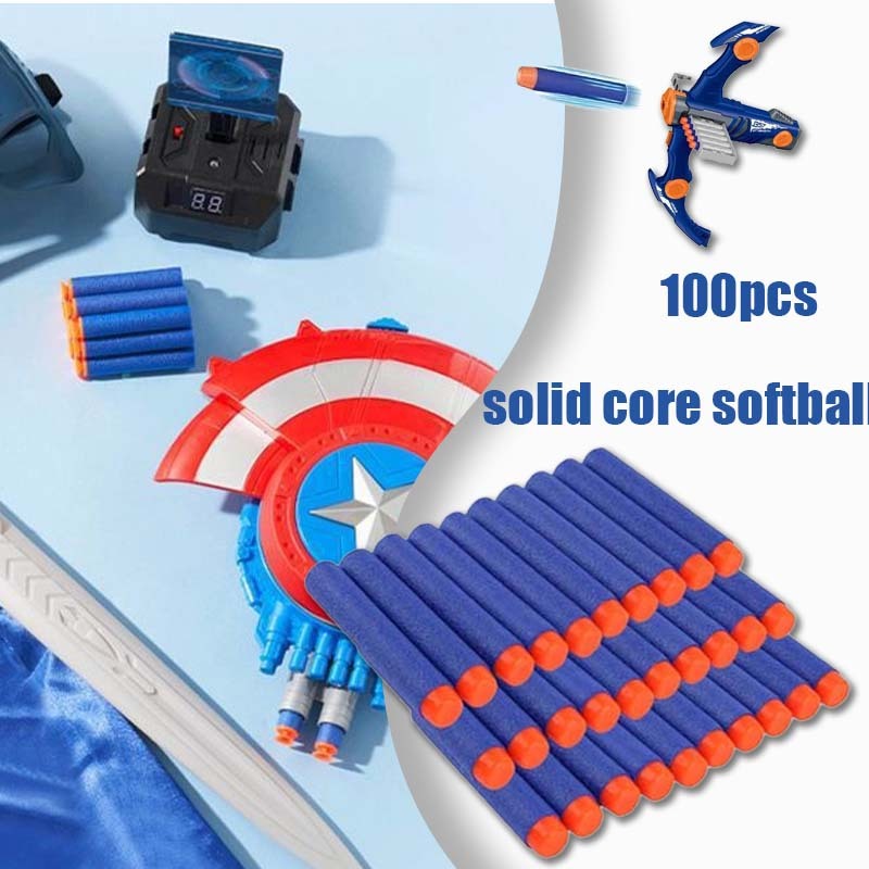 Jual 100pcs Peluru Busa Nerf Biru Nerf Bullet Tembak Peluru Busa 7.2cm ...