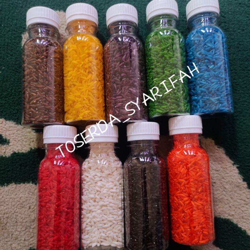 Jual Beras Warna Warni / kolase / biji bijian / bahan ketrampilan ...