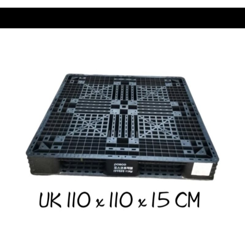 Jual palet plastik baru warna hitam mx3ton ukuran 110x110x15cm | Shopee ...