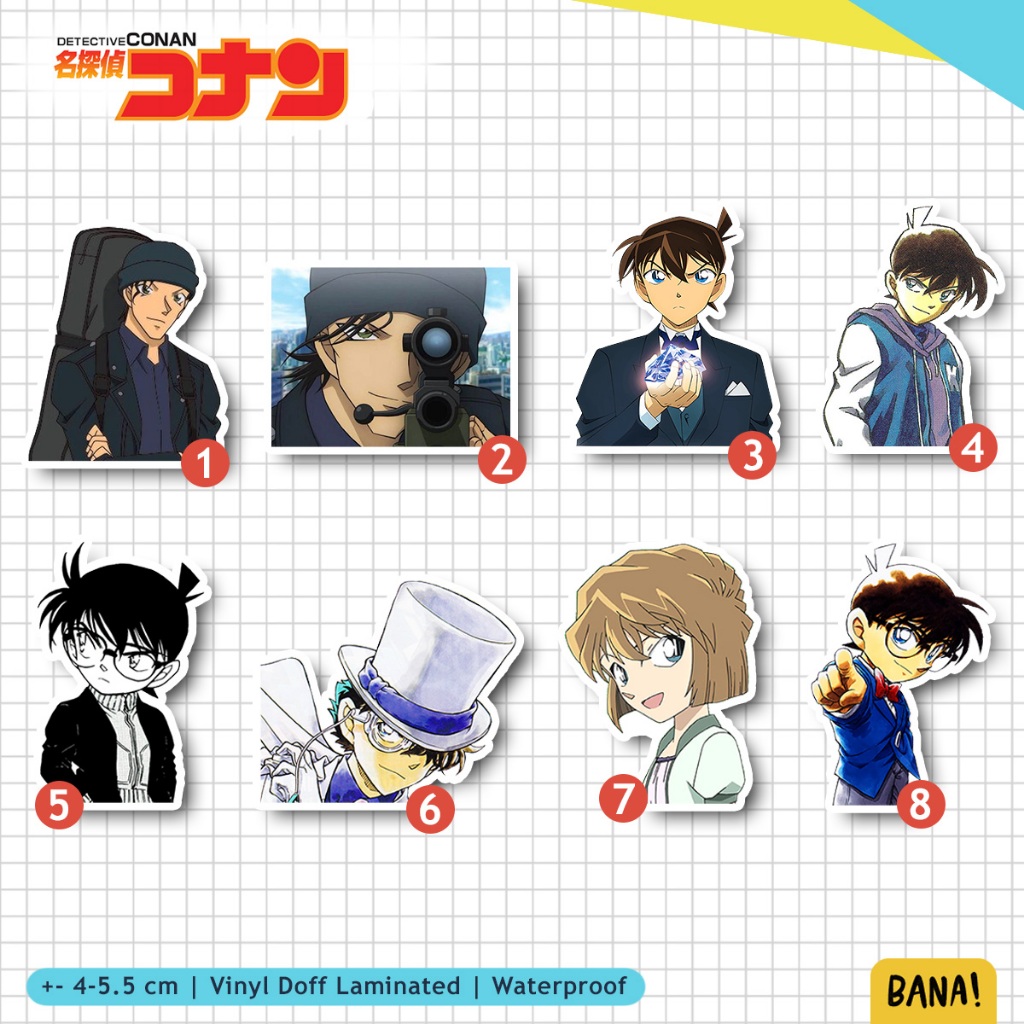 Jual Stiker Detective Conan Premium Vinyl Anime Anti Air bijian | BANA ...