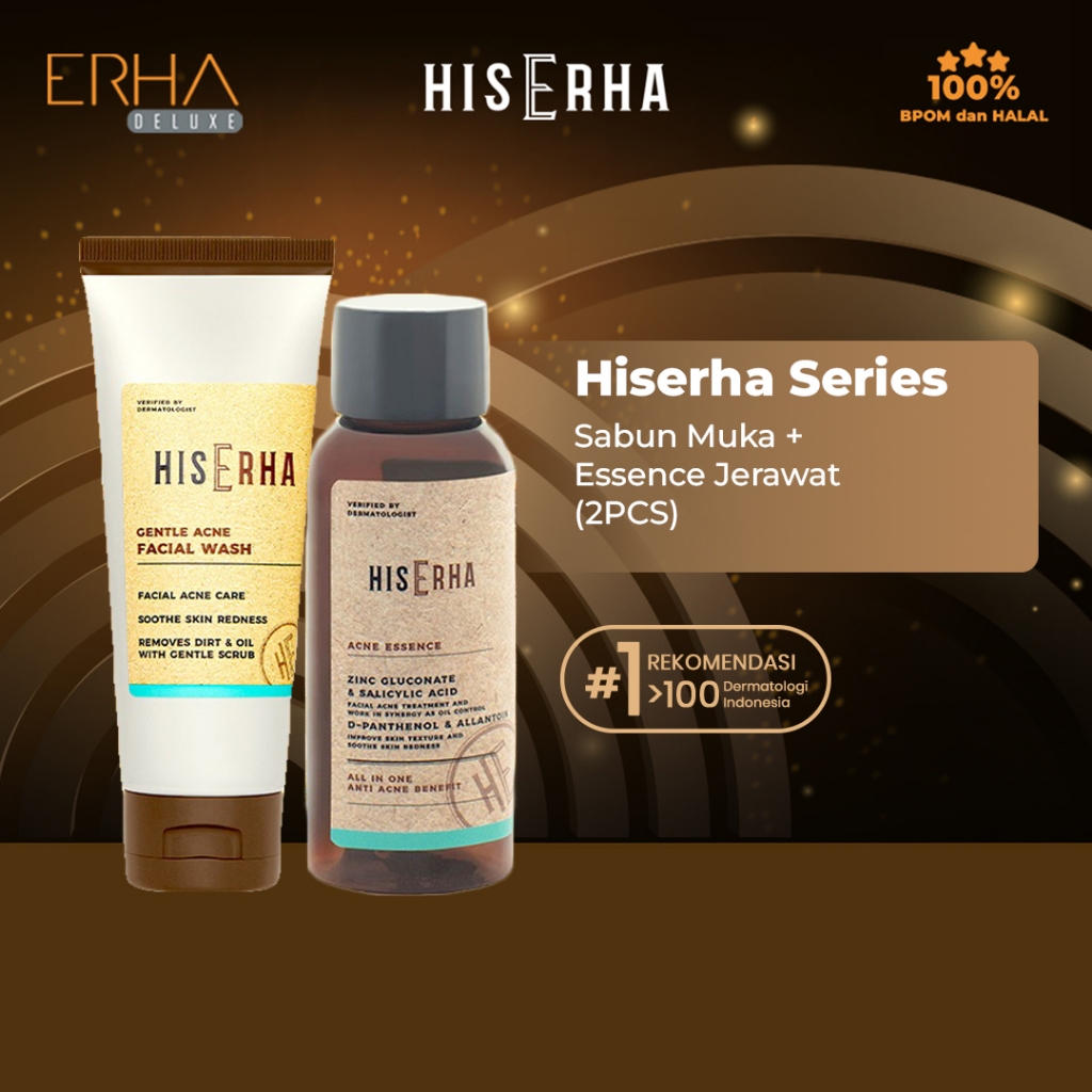 Jual HIS ERHA Gentle Acne Facial Wash + Essence Serum - Perawatan Wajah ...