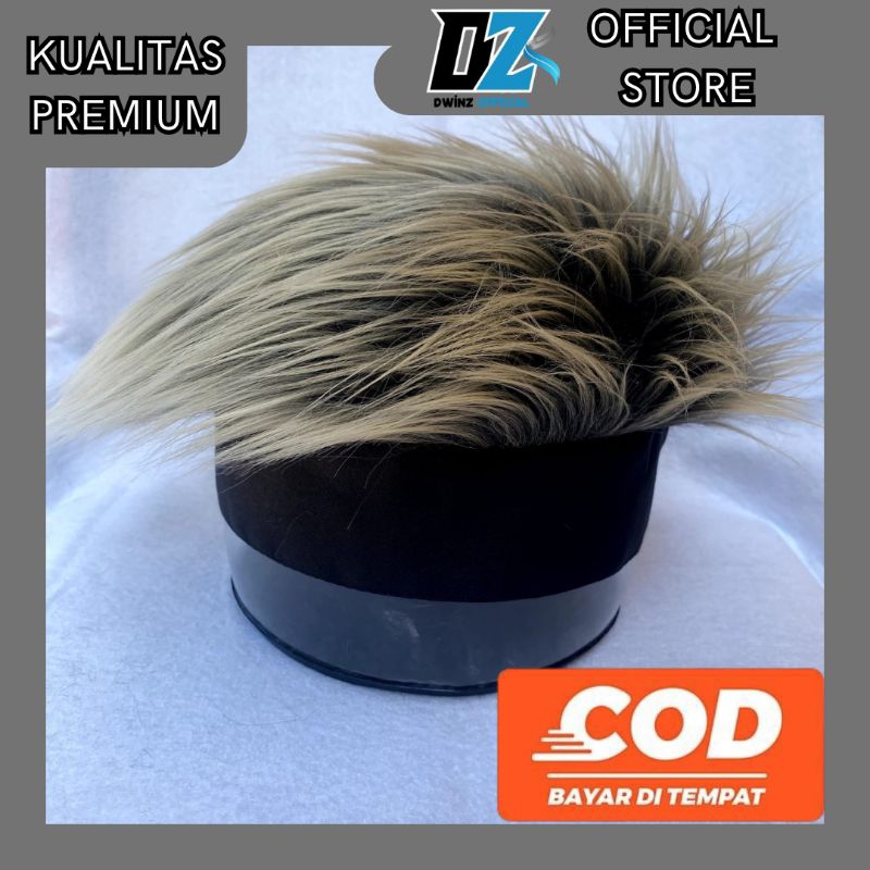 Jual topi rambut palsu pria premium cod wig hat | Shopee Indonesia
