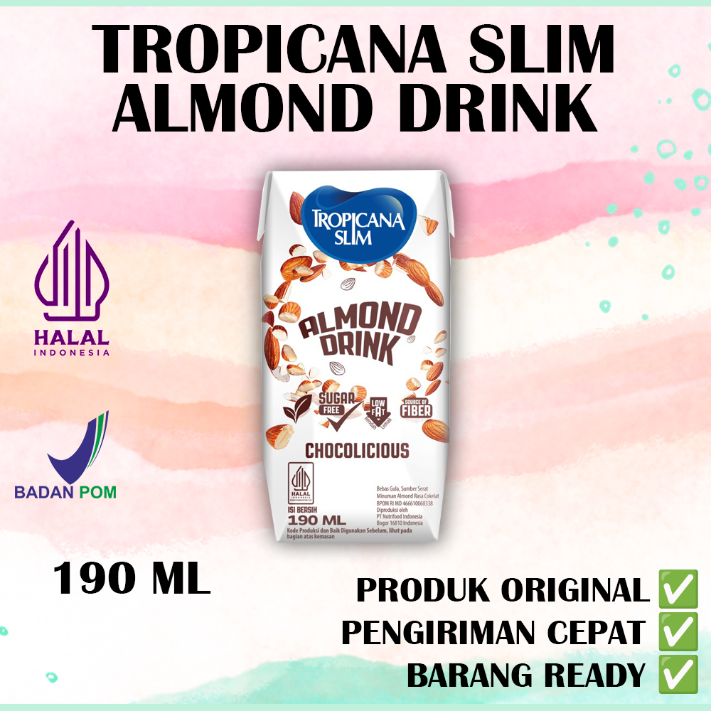 Jual Tropicana Slim Almond Drink Chocolicious 190ml - Minuman Almond Cokelat Bebas Gula Ready to ...
