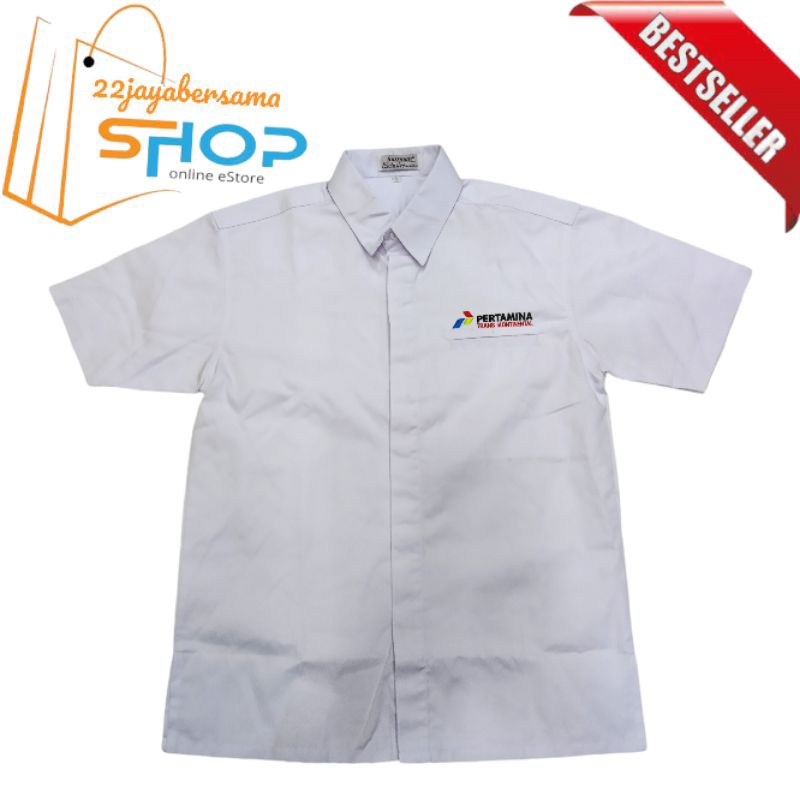 Jual kemeja PERTAMINA | Seragam PERTAMINA Terbaru lengan pendek ...