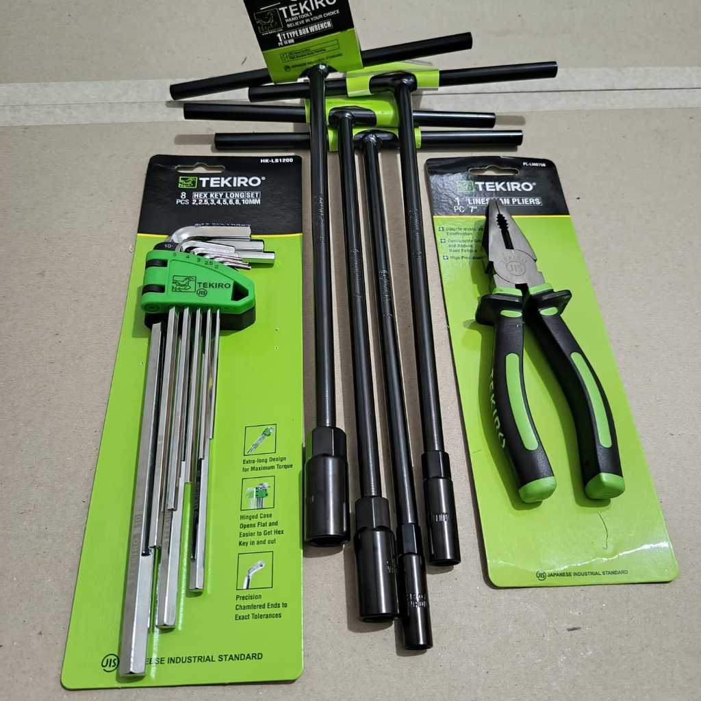 Jual TEKIRO Paket Lengkap Kunci Sok T 8-10-12-14mm + Tang Kombinasi ...