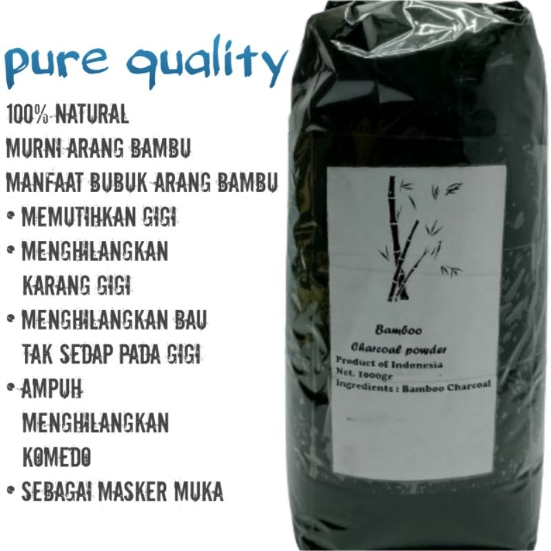 Jual arang bambu bubuk 1 kg murni activaded Charcoal powder | Shopee ...