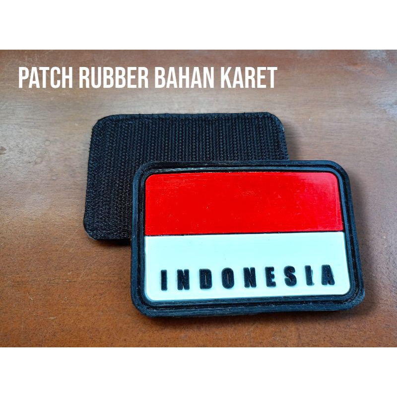 Jual PATCH RUBBER LOGO BENDERA INDONESIA | TEMPELAN EMBLEM KARET ...