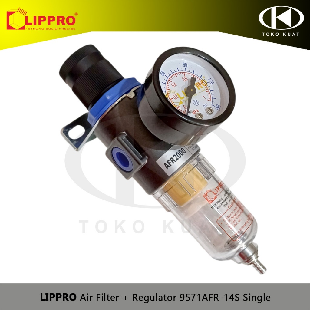 Jual Air Filter Single Drat 1/4" LIPPRO Filter Angin Kompresor ...