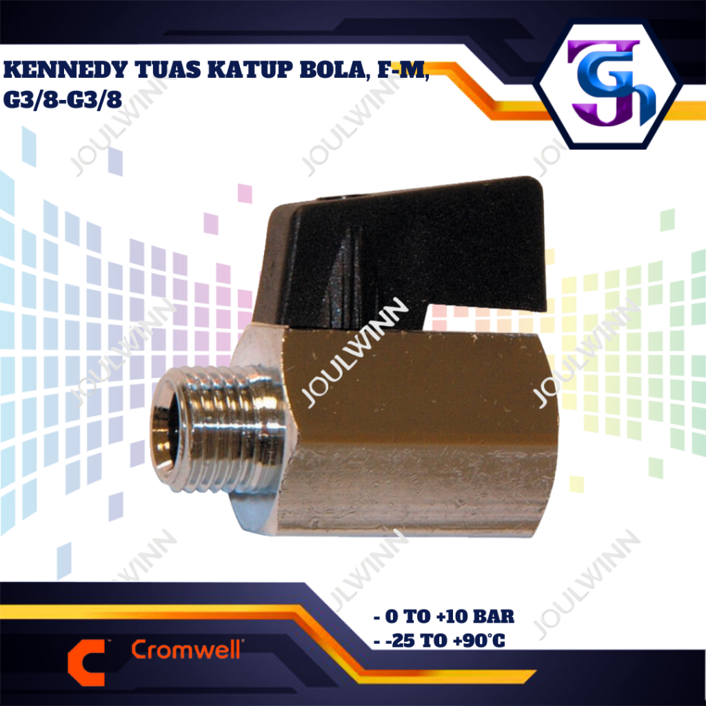 Jual KENNEDY Tuas Katup Bola VAB3FM 1/4 G3/8-G3/8 F-M - Turn Ball Valve ...