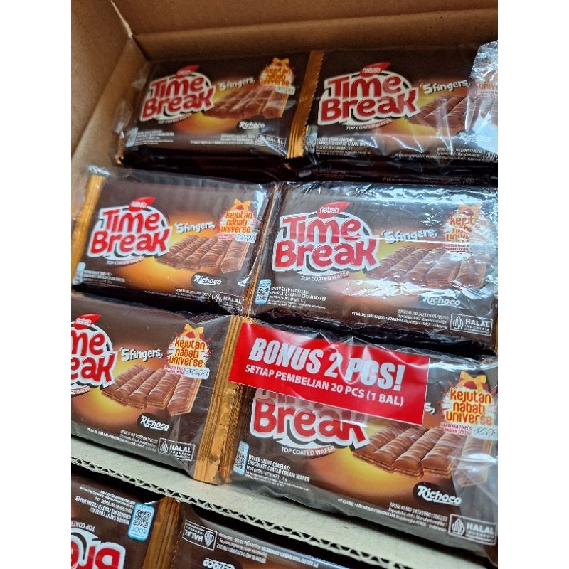 Jual time break nabati ricoco 5finger chocolate (17gr x 20pcs x pack ...