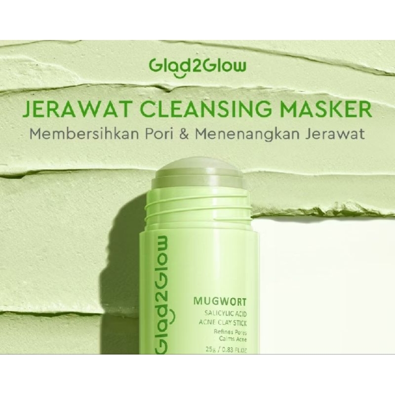 Jual Glad2Glow Mugwort Salicylic Acid Acne ClayStick | Shopee Indonesia