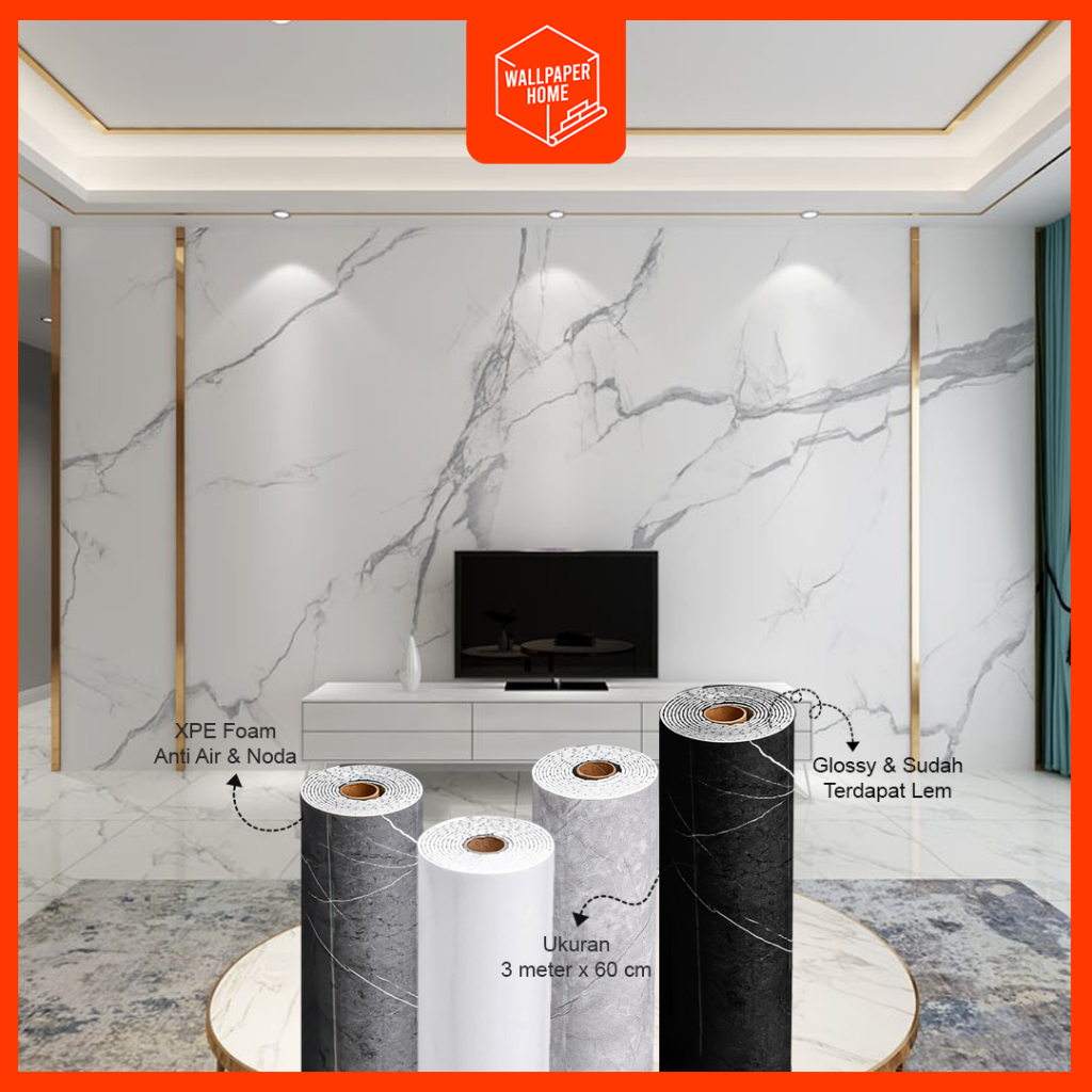Jual Wallpaper Home - Vinyl Marble Foam Wallpaper Stiker Dinding Motif ...