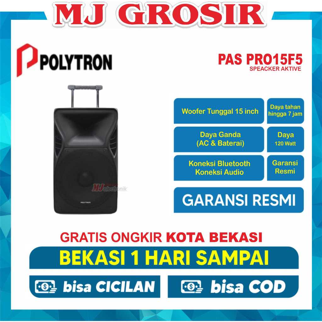 Jual POLYTRON SPEAKER AUDIO PAS PRO 15F5 / 15F7 XBR USB BLUETOOTH ...